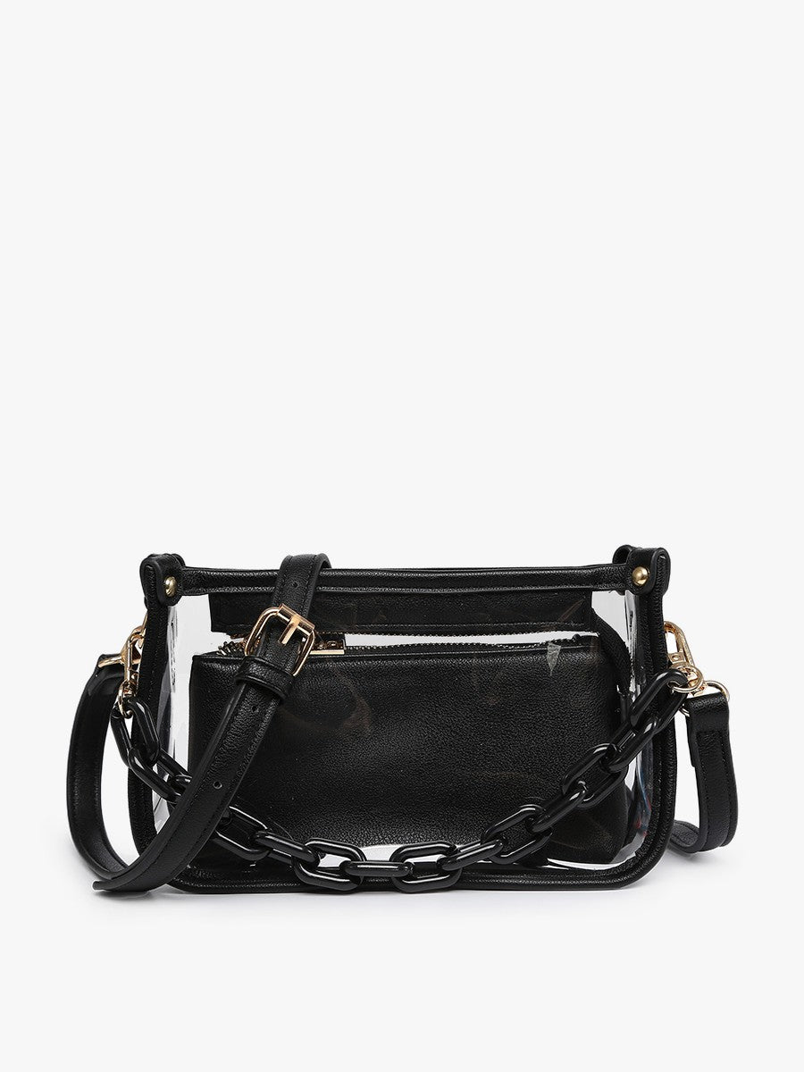 Jessica Clear Crossbody w/ Chain - J. Cole Shoes