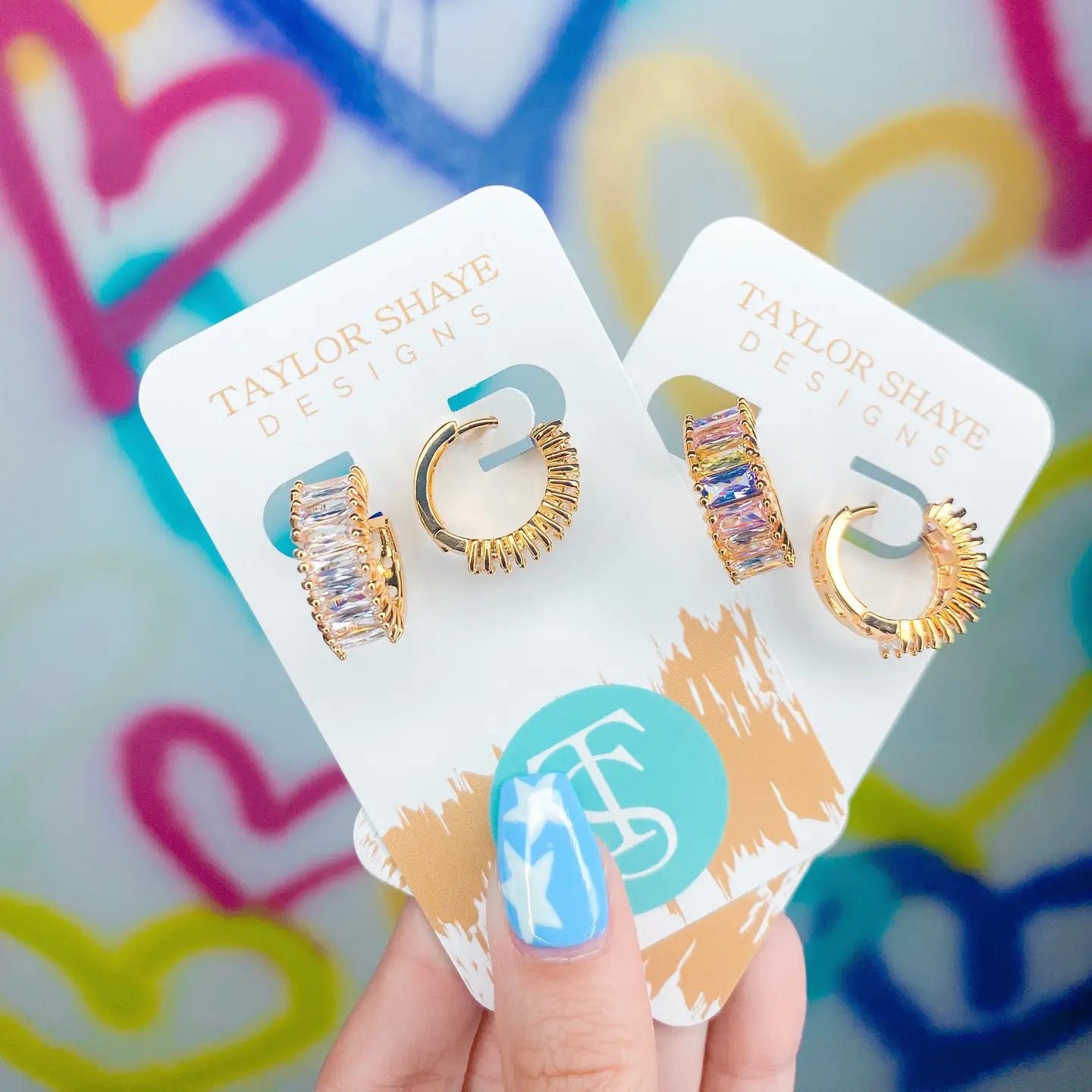 Taylor Shaye Designs: Crystal Baguette Huggies – J. Cole Shoes