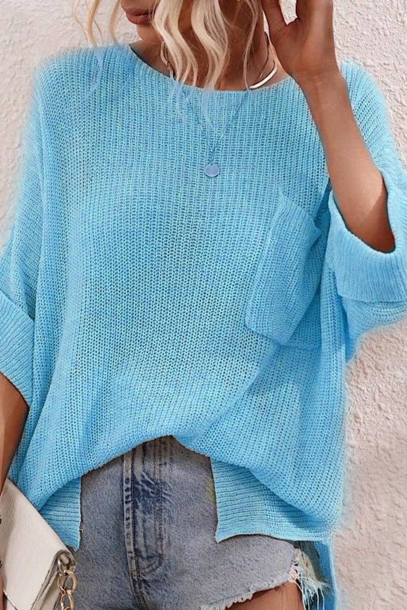 Knit Sweater in Blue - J. Cole Shoes