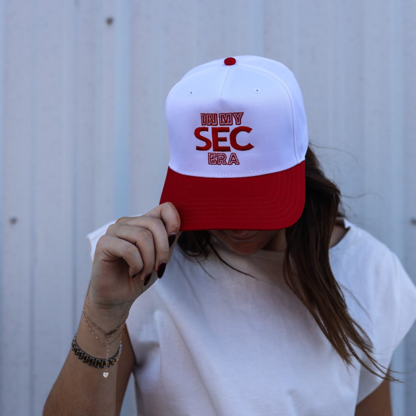 Madley: "In my SEC era" Hat in Red & White - J. Cole Shoes