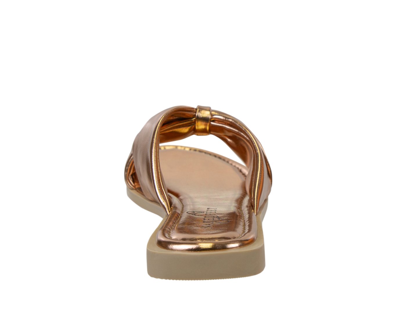 NAKED FEET - GOA in BRONZE Flat Sandals - J. Cole Shoes