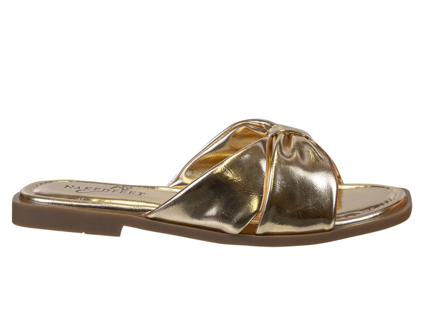 NAKED FEET - GOA in GOLD Flat Sandals - J. Cole Shoes