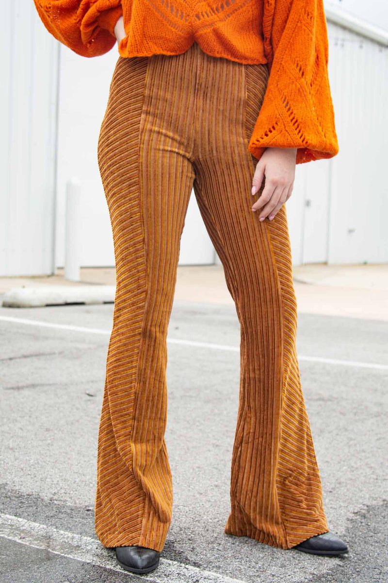 Slim Pull on Velvet Flare