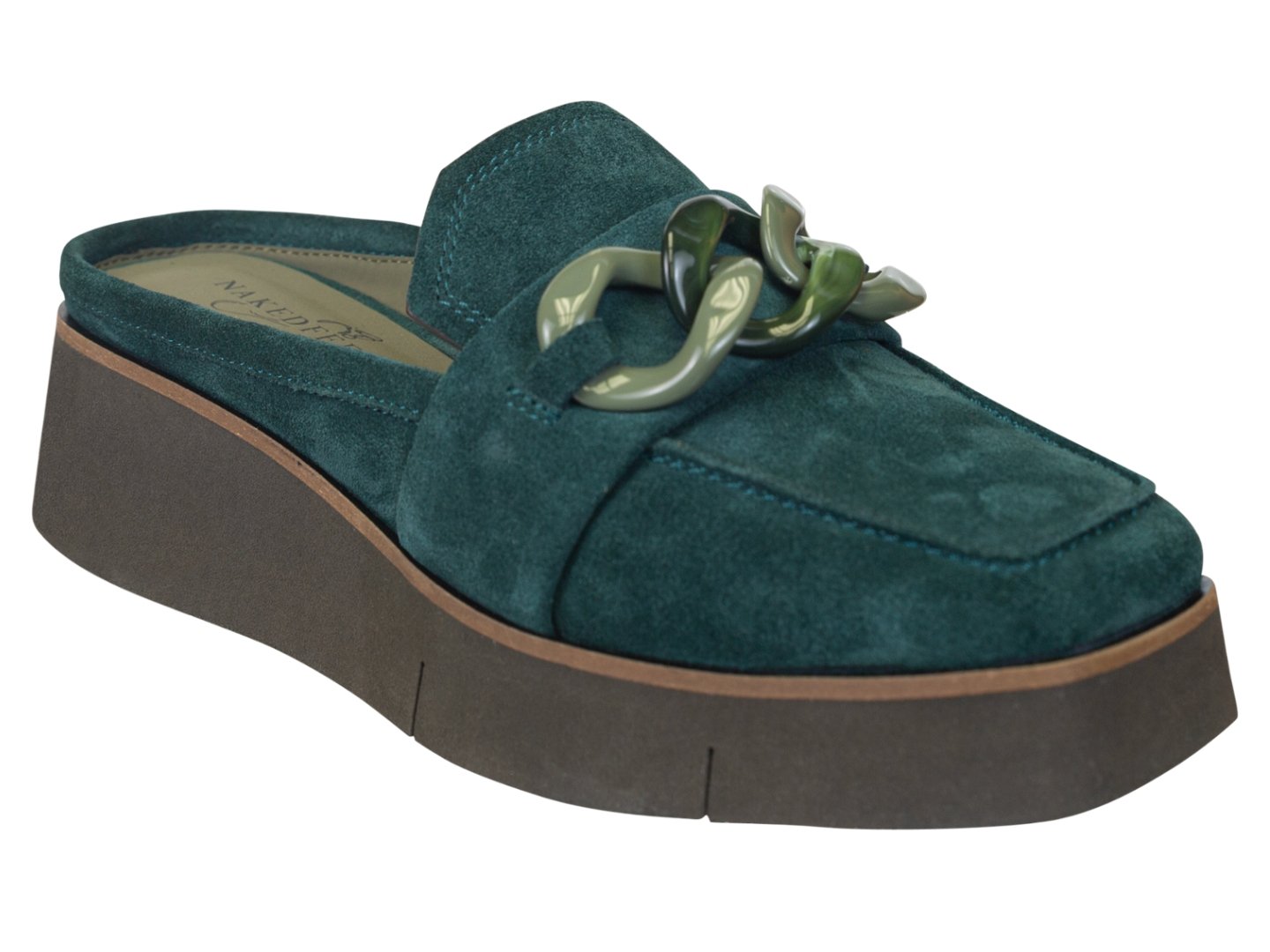 Naked Feet: ELECT in EMERALD Platform Mules - J. Cole Shoes