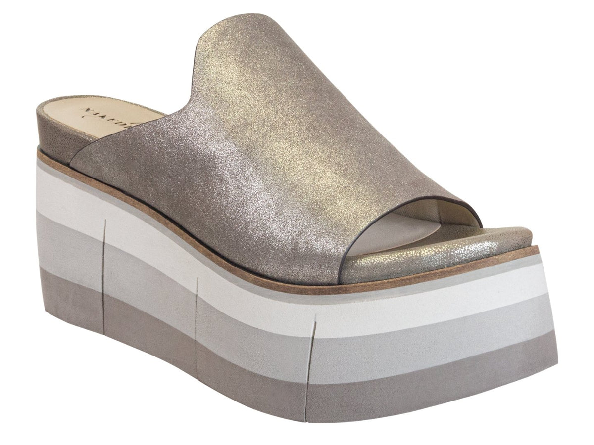 NAKED FEET - FLOW in SILVER Platform Sandals - J. Cole Shoes