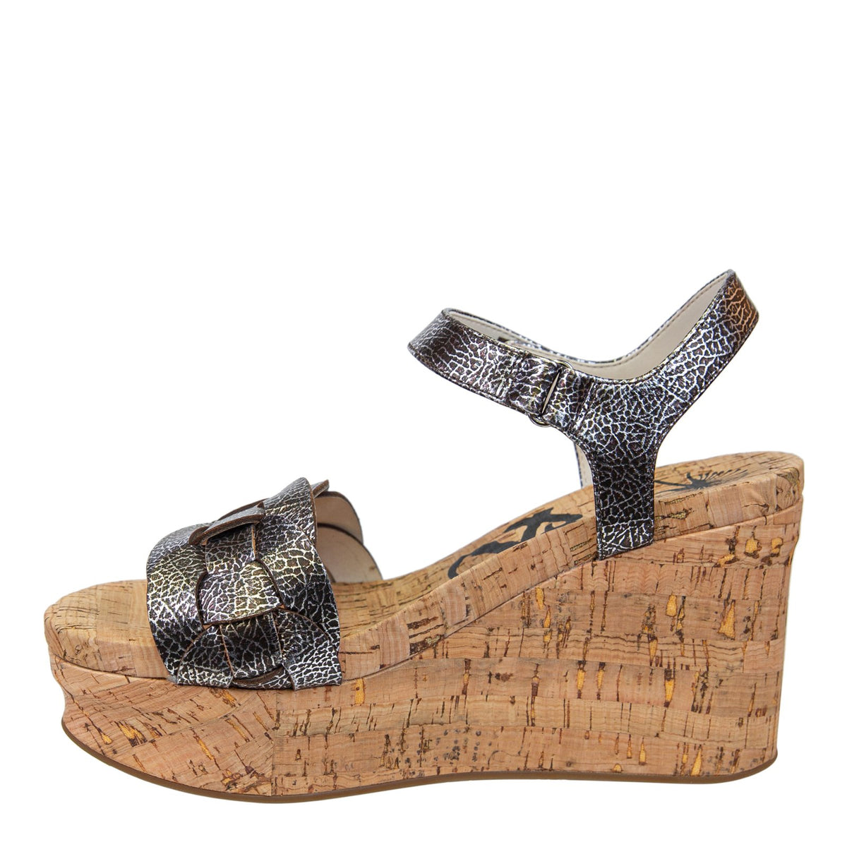 OTBT - CHARLESTON in SILVER Wedge Sandals - J. Cole Shoes